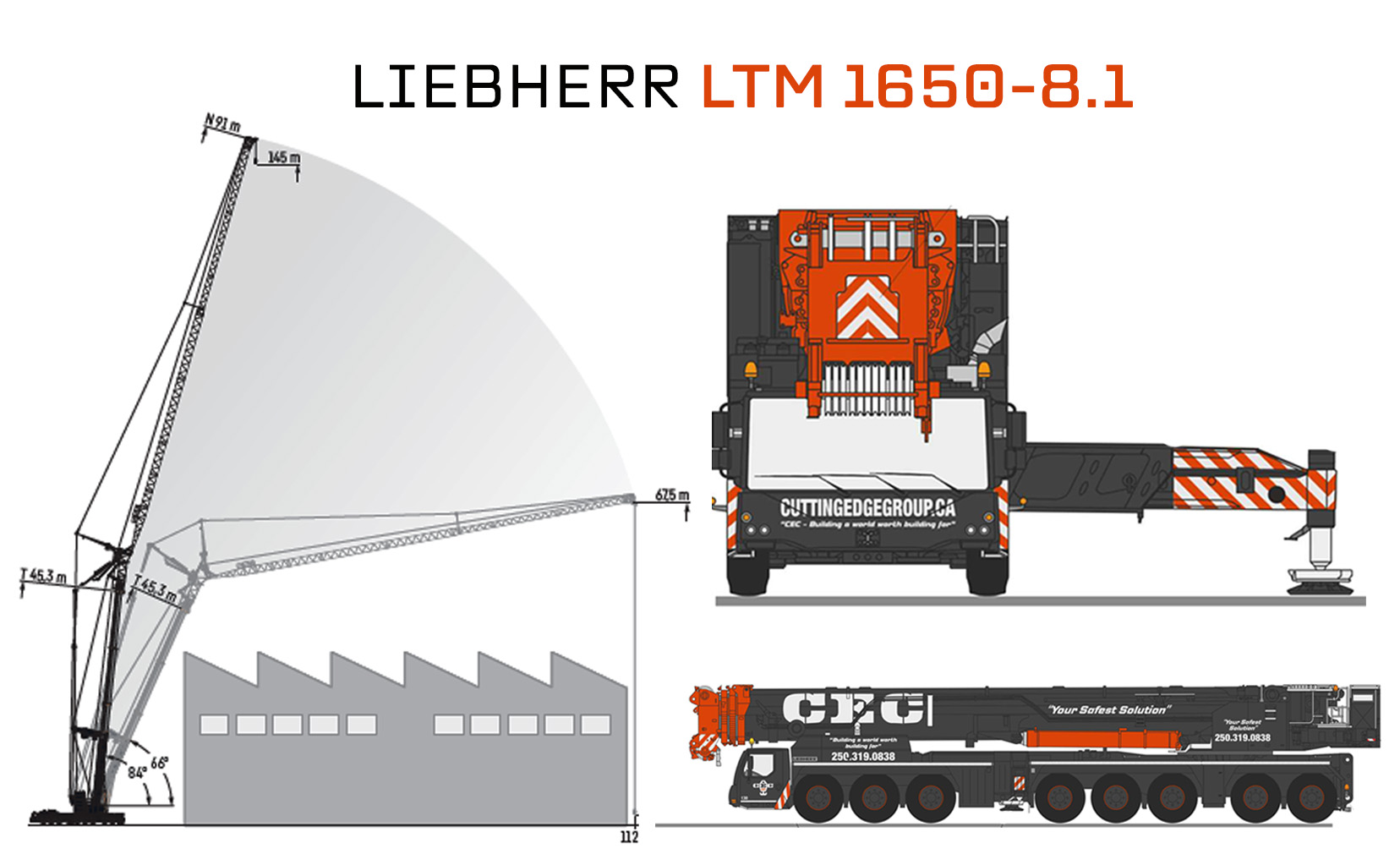 BC's largest road-legal crane, The 2024 Liebherr LTM 1650-8.1 has ...